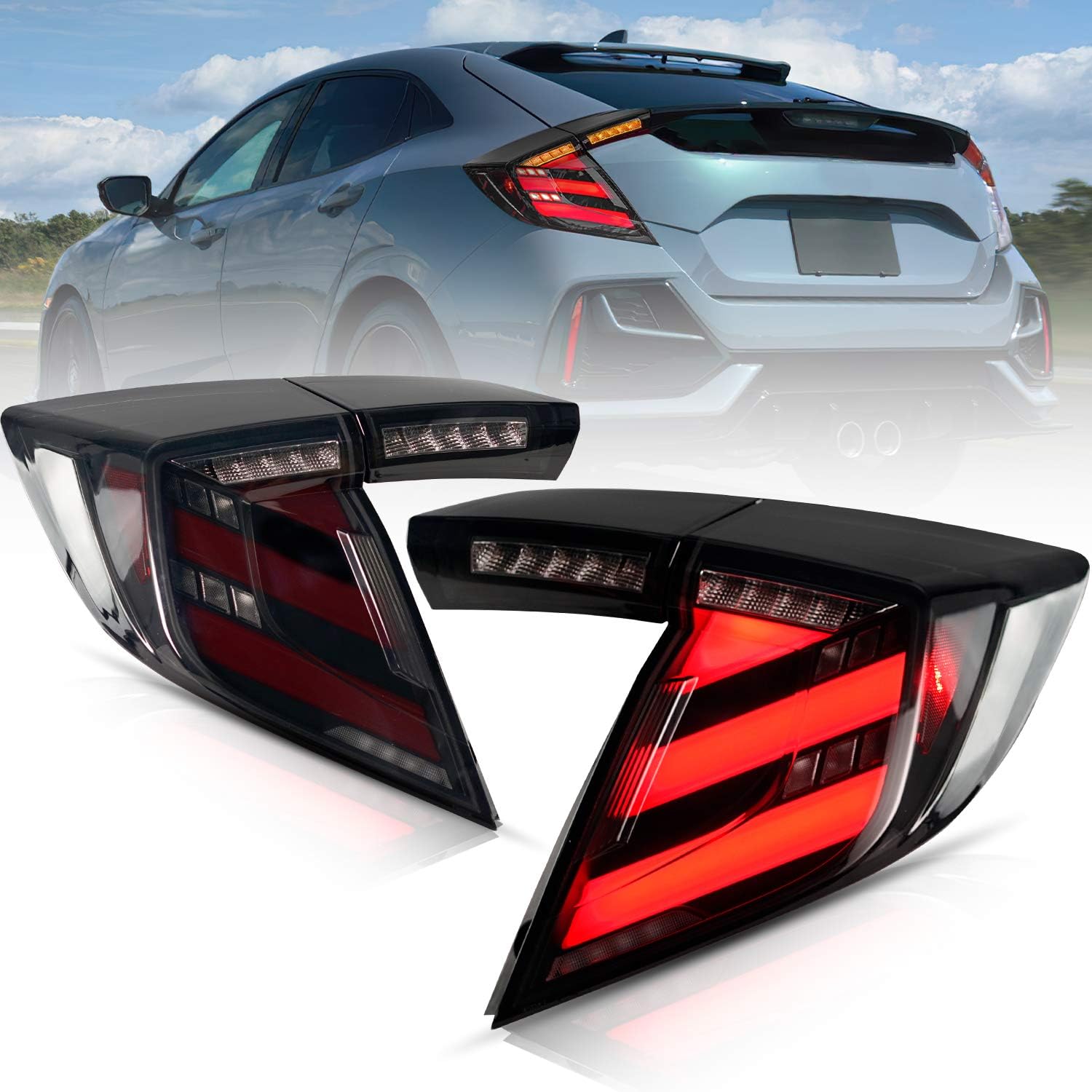 Archaic LED Rear Lights Compatible with 10th Honda Civic Type R ...