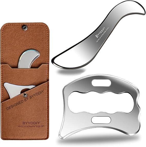 Amazon.com: BYYDDIY SD 2 in 1 304Stainless Steel GuaSha Muscle Scraper ...