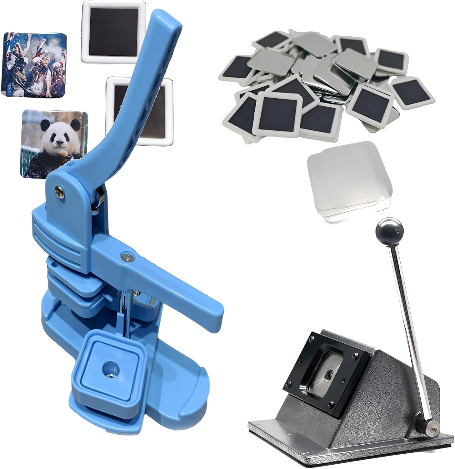 50x50mm Fridge Magnets Cutter, Square Badge Maker Machine Button Press ...