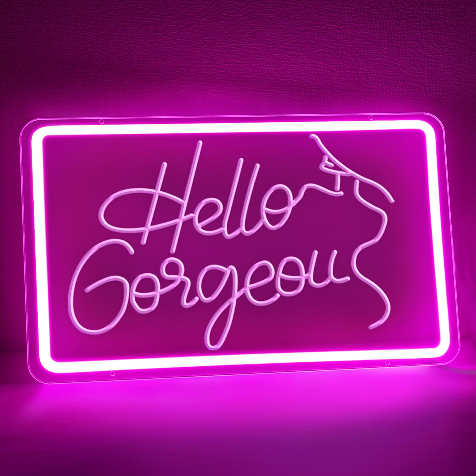 Amazon.com : Hello Gorgeous Neon Signs Battery Operated, Neon Light ...