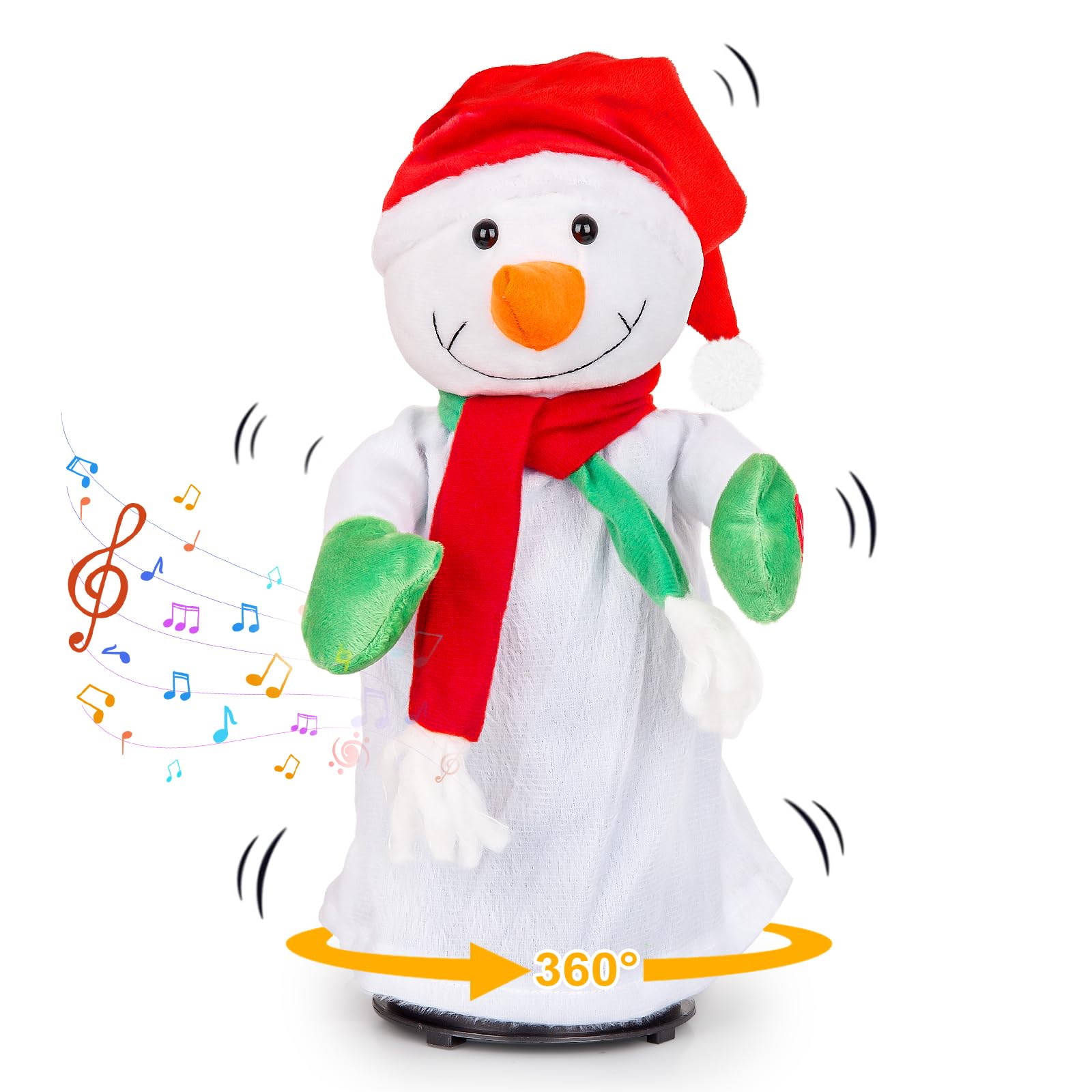 Amazon.com: WeDoSoy Electric Snowman Toy with Singing, 360° Rotating ...