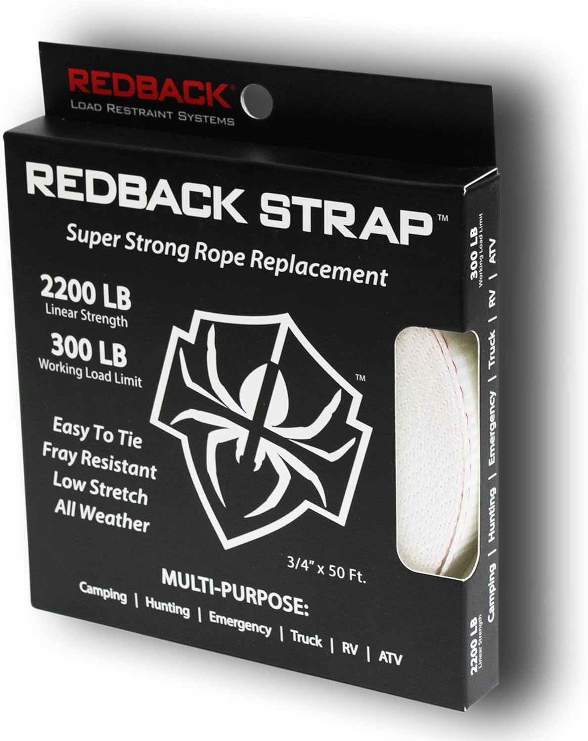 Amazon.com: Redback Strap - 50 Feet 2200lb Strength - Multipurpose ...