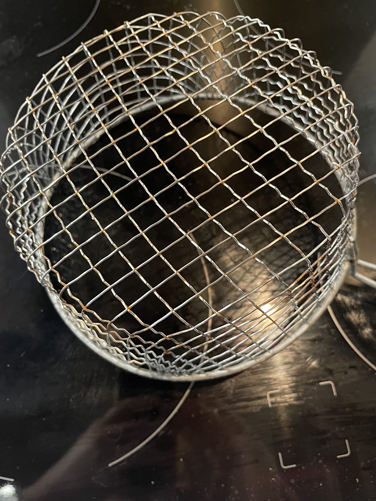 CaterOcassion Chip Basket for Frying - Round Stainless Steel Deep Fat ...