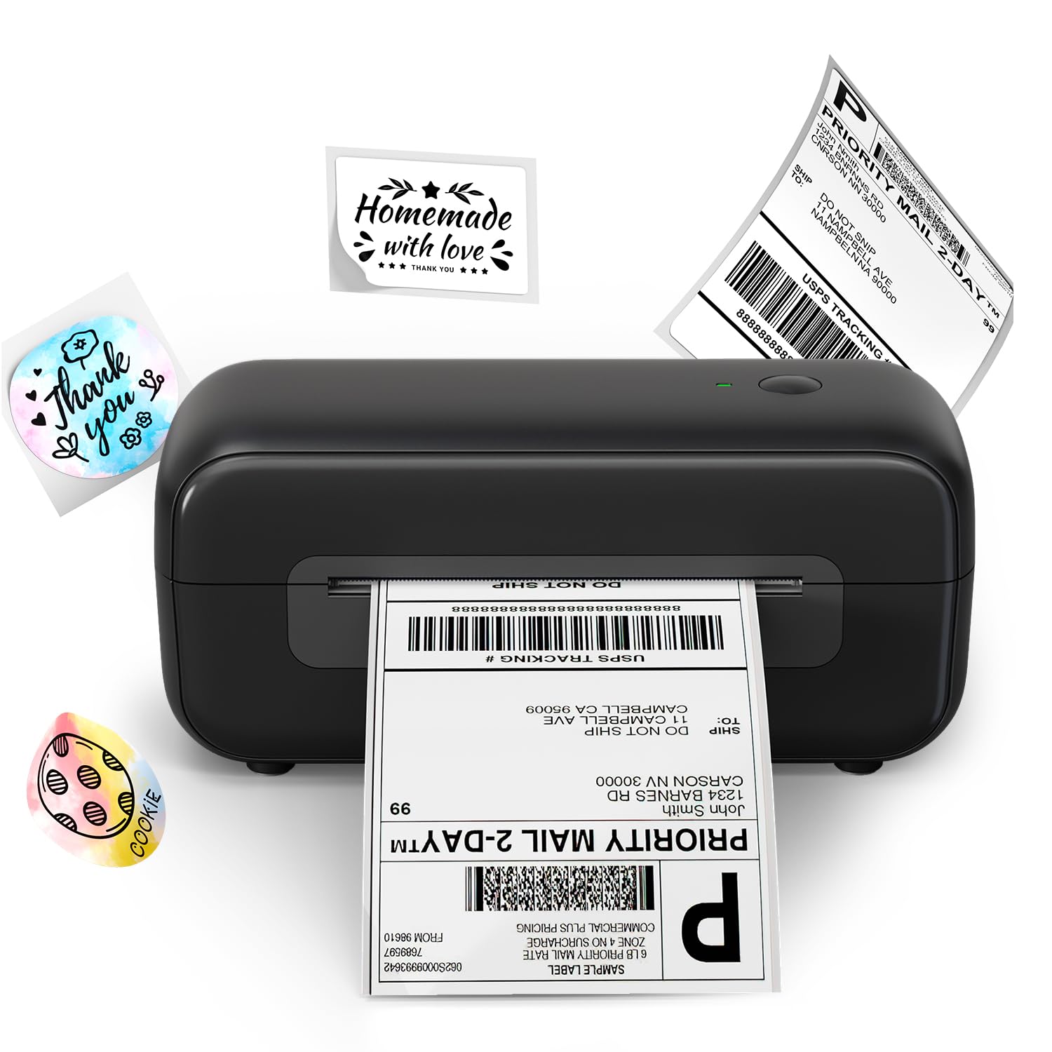 Shipping Label Printer, Thermal Label Printer 4x6 with USB, Postage ...