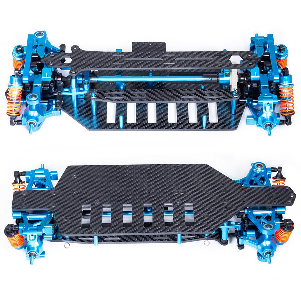 Snapklik.com : 1/10 RC Chassis Frame Kit Metal & Carbon Fiber RC Drift ...