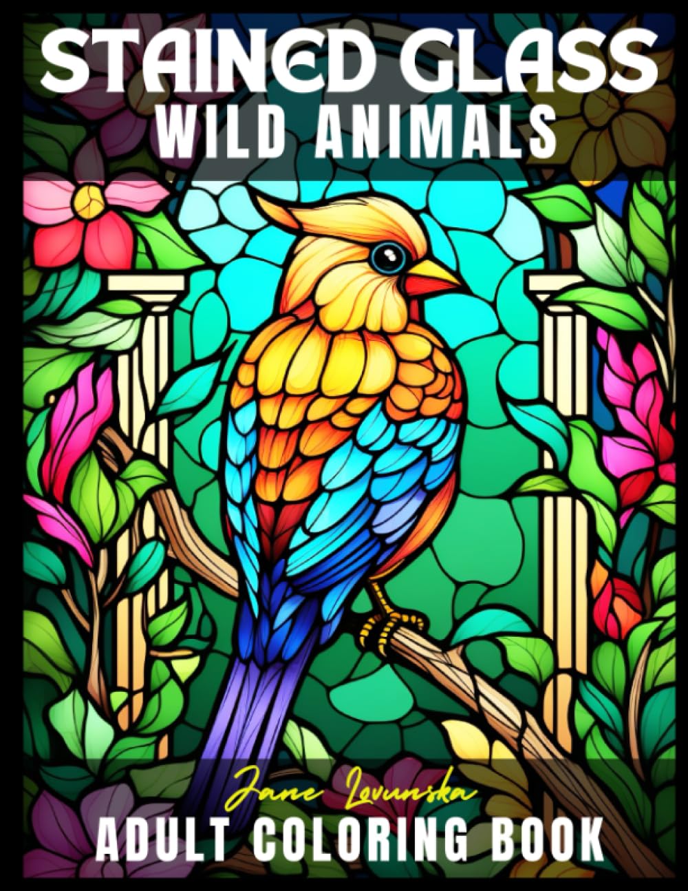 Amazon.com: Stained Glass Wild Animals: Coloring Book for Adults with ...