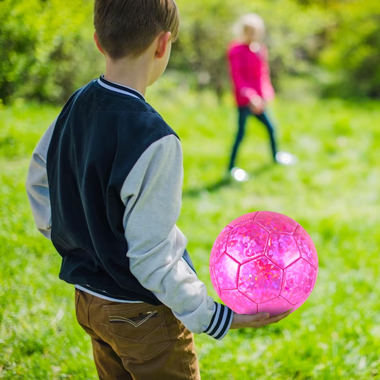 Snapklik.com : 2 Pcs Sparkling Pink Mini Soccer Ball Size 2 Sport Ball ...