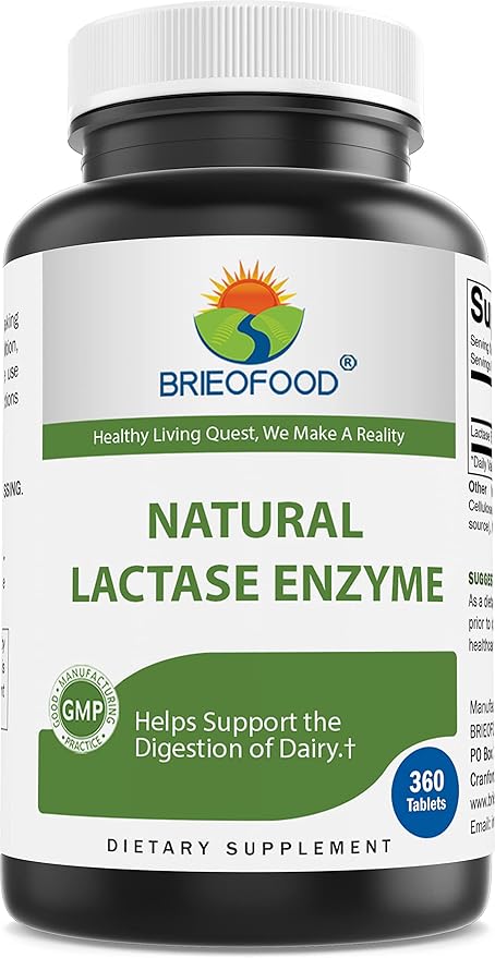 Amazon.com: Brieofood Lactase Enzyme Pills - 3000 FCC ALU - 360 Tablets ...