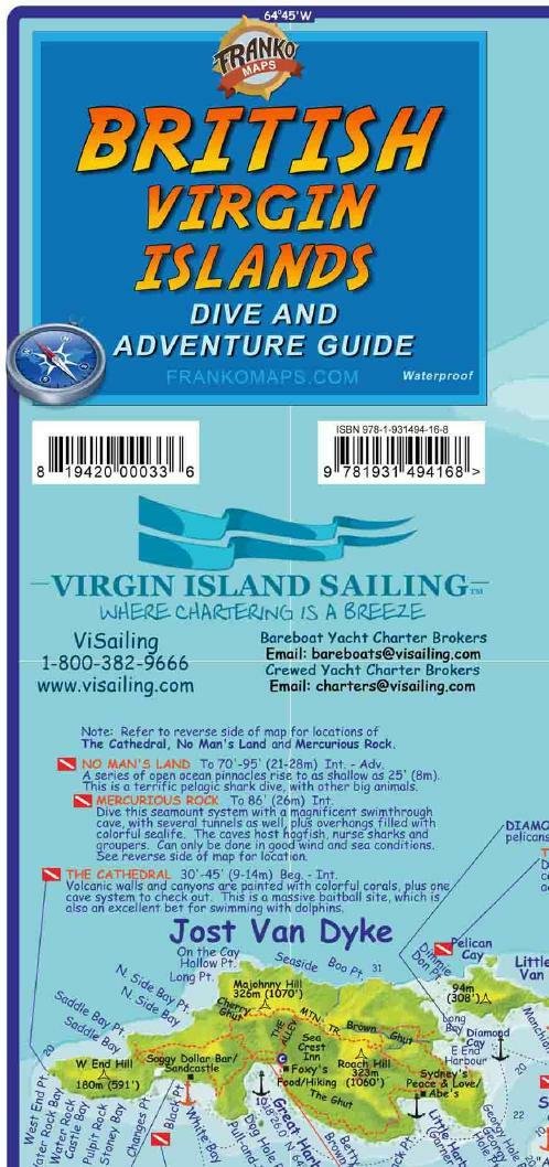 Amazon.co.jp: British Virgin Islands Adventure & Dive Guide Franko Maps ...