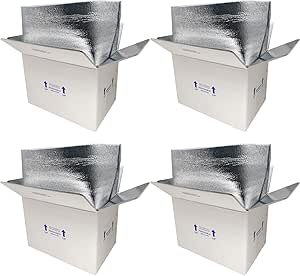 CH-BOX Insulated Shipping Boxes with Liners, 4 Pack 37x24x26cm Small ...