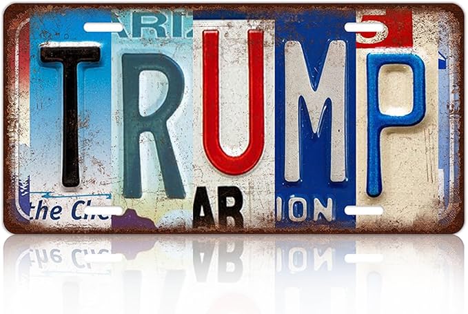 Amazon.com: Vintage Trump License Plate Wall Decor Metal Tin Sign for ...