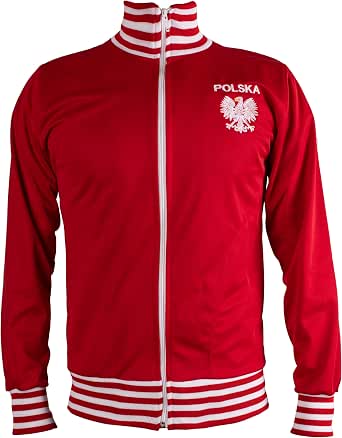 Poland/Polska Jacket Retro Football Tracksuit Zipped Jacket Men Top - L ...