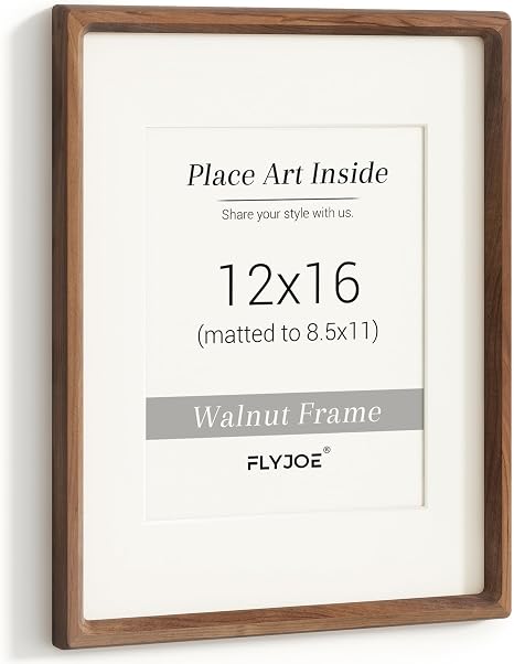 Amazon.com - 12x16 Picture Frame, USA-Sourced Natural Walnut Wood Photo ...