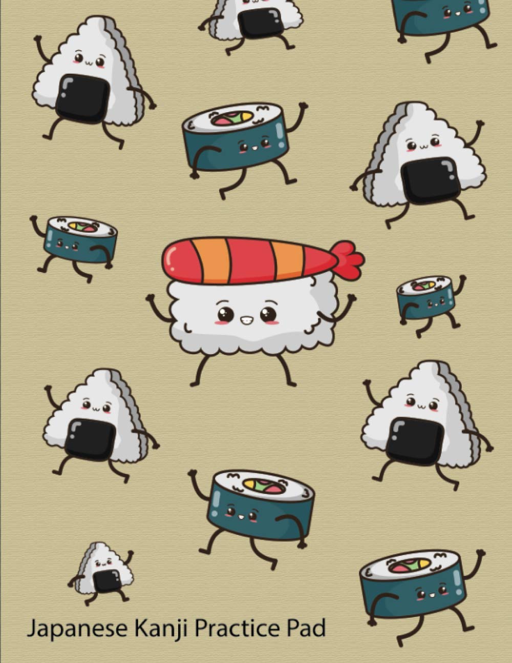 Buy Japanese Kanji Practice Pad: Kawaii Sushi Themed Genkouyoushi Paper ...