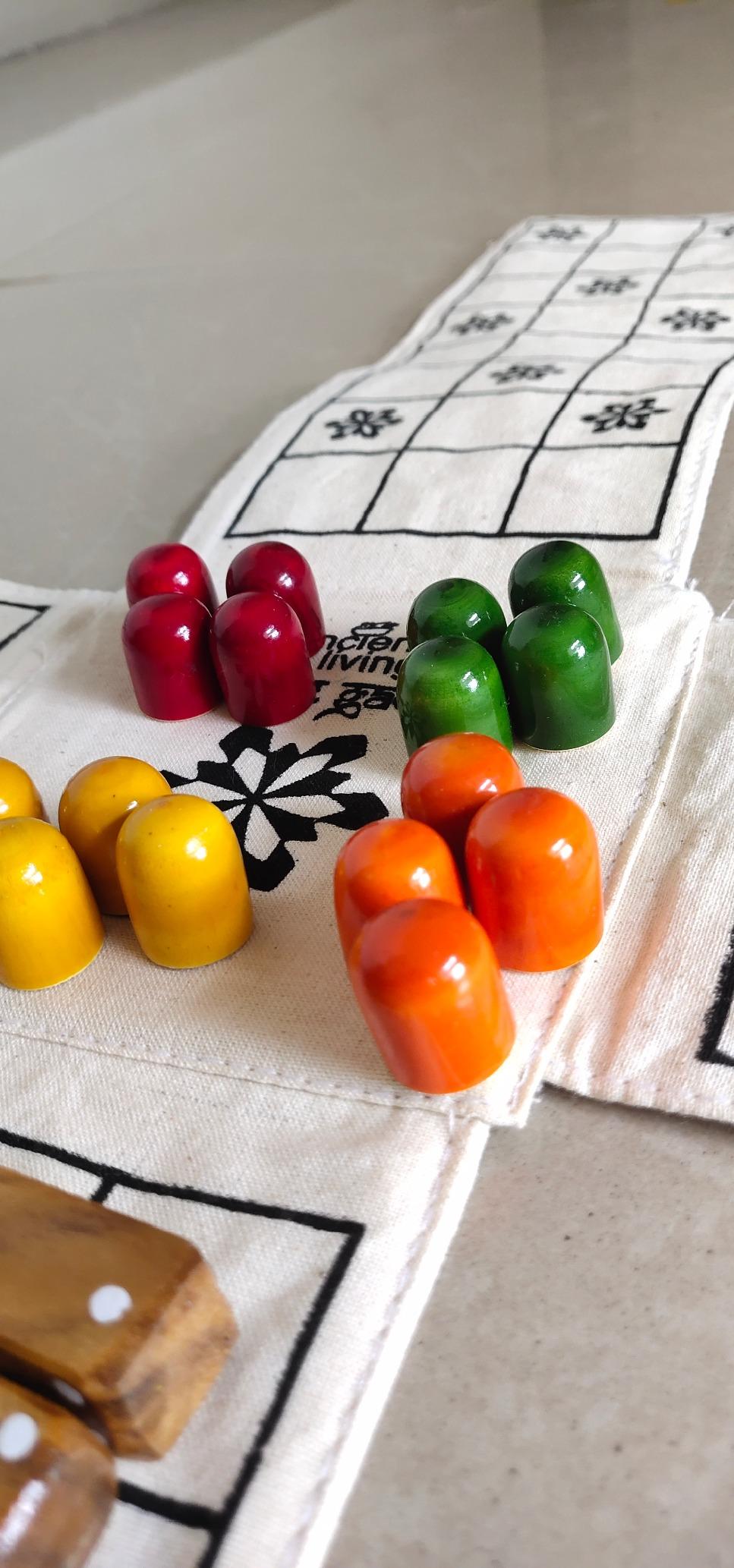 Ancient Living Pachisi, Ludo Indian Board Game, White Pack Of 1 ...