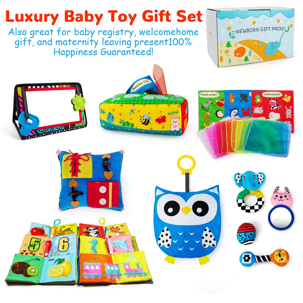 teytoy Baby Toys 6 to 12 Months Tummy Time Mirror Baby Gift Set Newborn ...