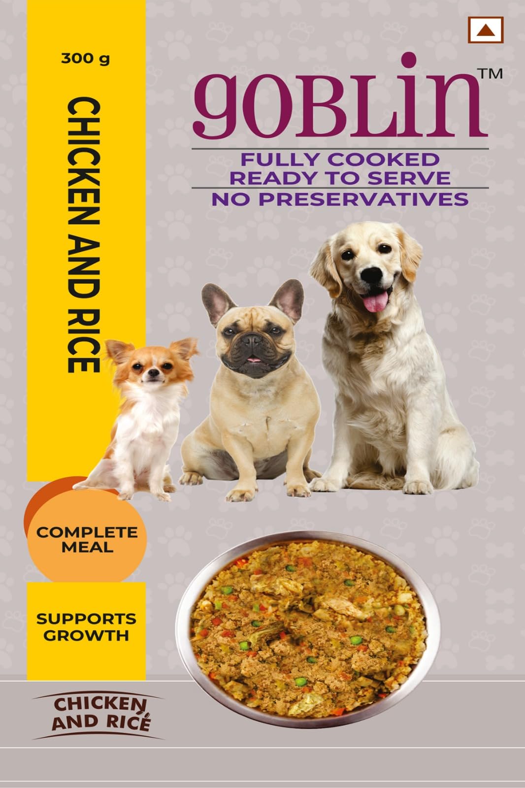 Goblin Ready to Serve Chicken and Rice Dog Wet Food 300GM : Amazon.in ...