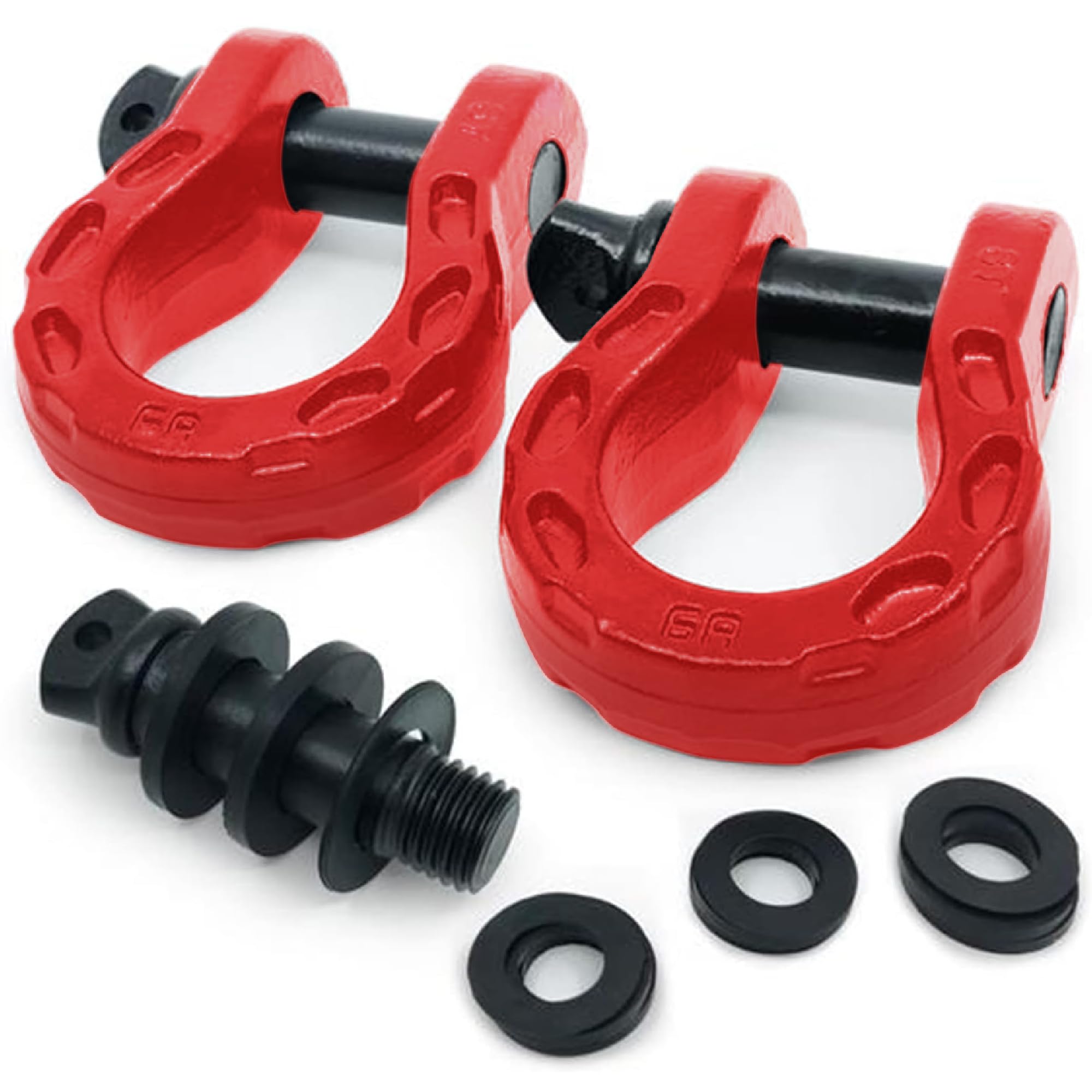 Buy GearAmerica Mega D Ring Shackles for Towing 68,000 lbs Capacity ...
