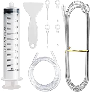 FINEASY 8 Pcs Fridge Drain Hole Cleaning Tool, Fridge Cleaning Syringe ...