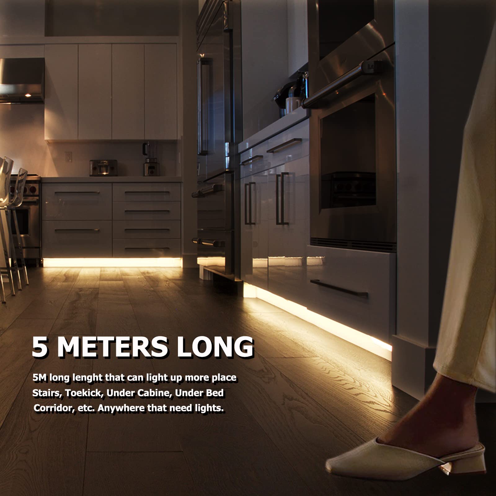 SENSKY DC5V Motion Sensor Strip Lights USB Rechargeable