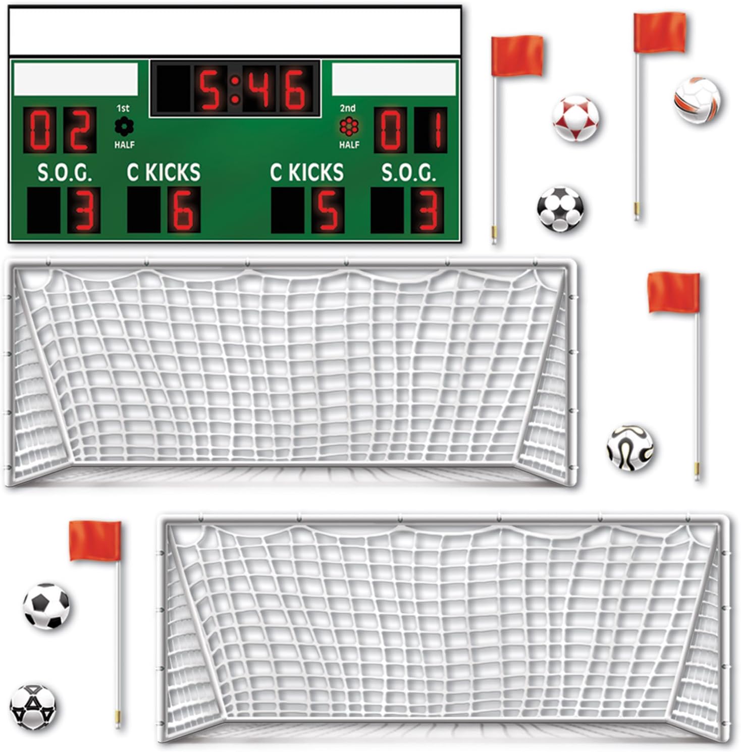 Amazon.com: Soccer Props Party Accessory (1 count) (13/Pkg) : Home ...