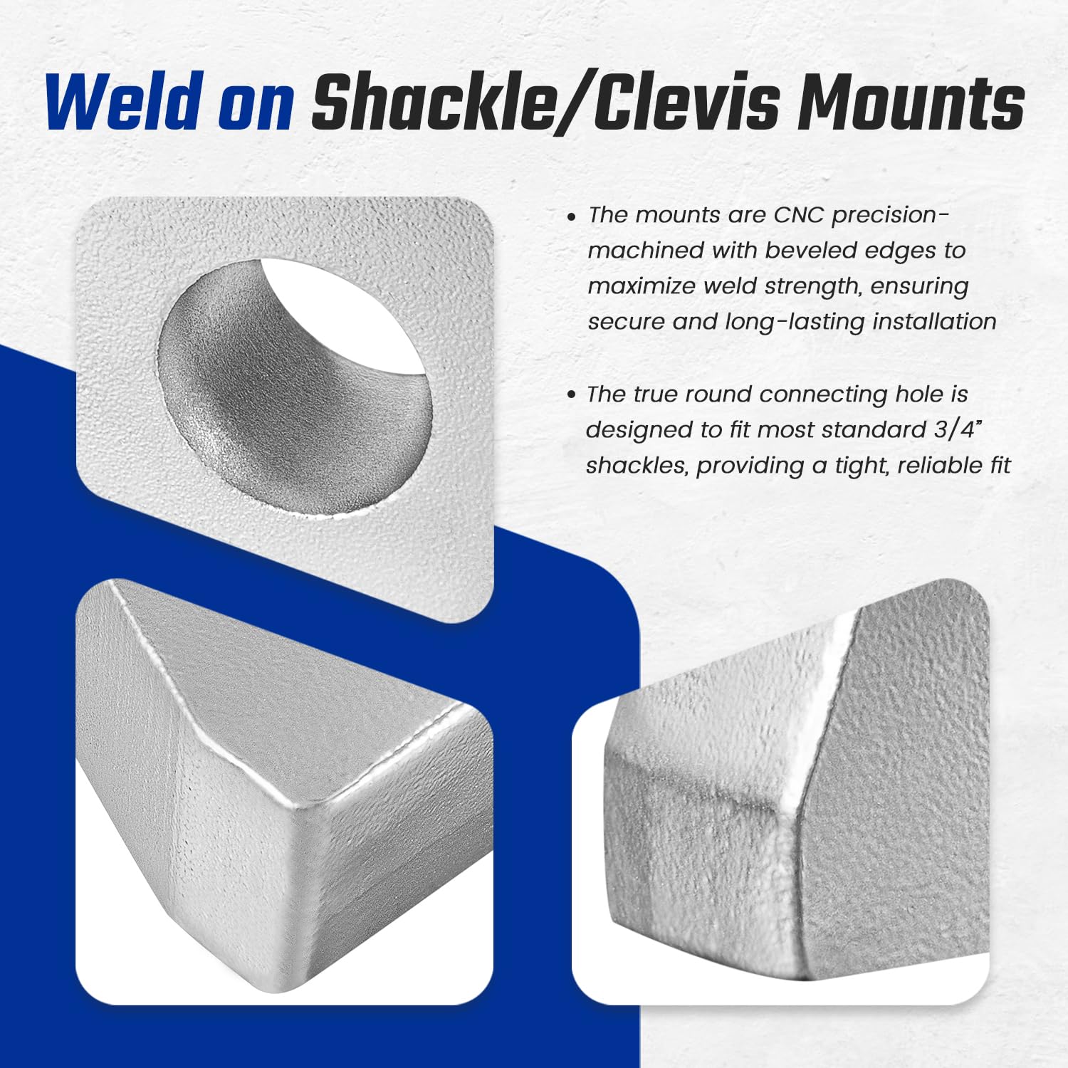 Tank - Septic Heavy Duty Trucks TCS Mounts Weld-On D-Ring Shackle Mount ...