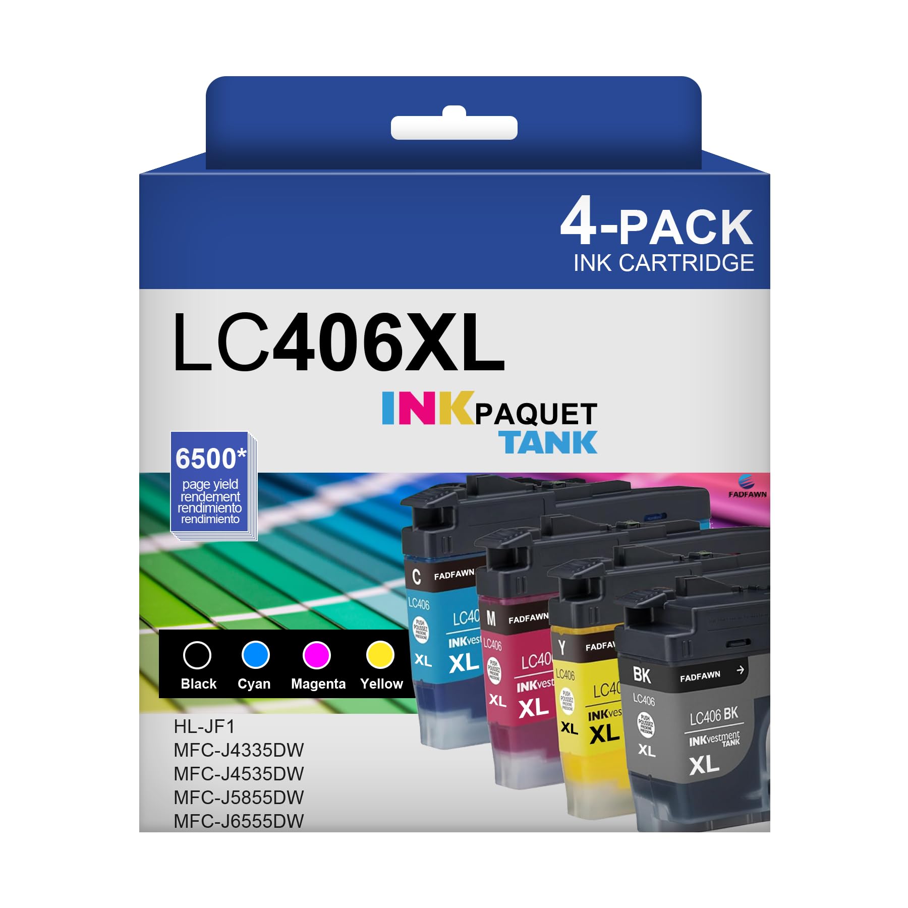Amazon.com: LC406XL High Yield Ink Cartridges(LC406BK, LC406C, LC406M ...