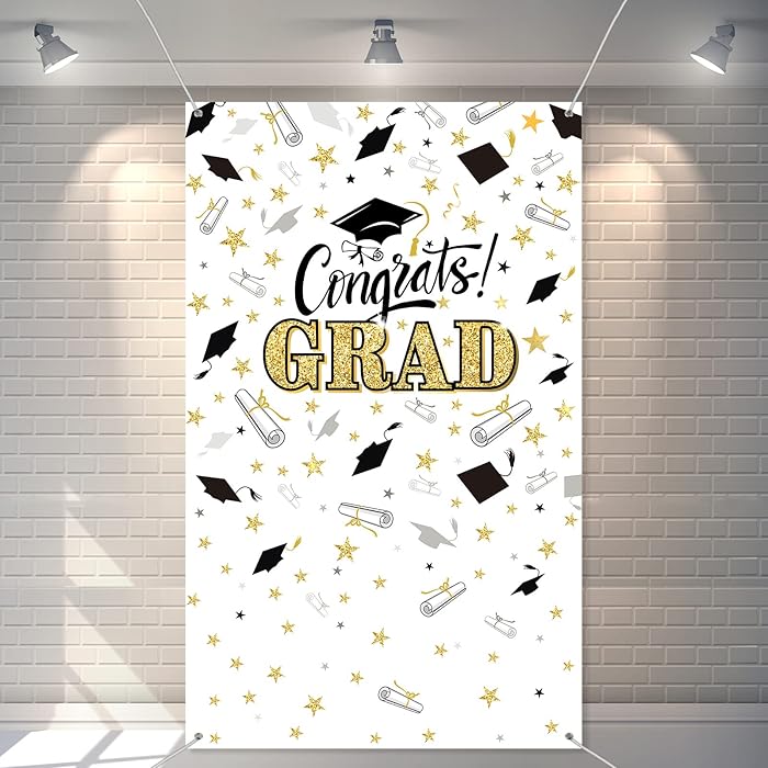 Buy Graduation Backdrop 2022 Grad Photo Backdrop Banner Congrats ...