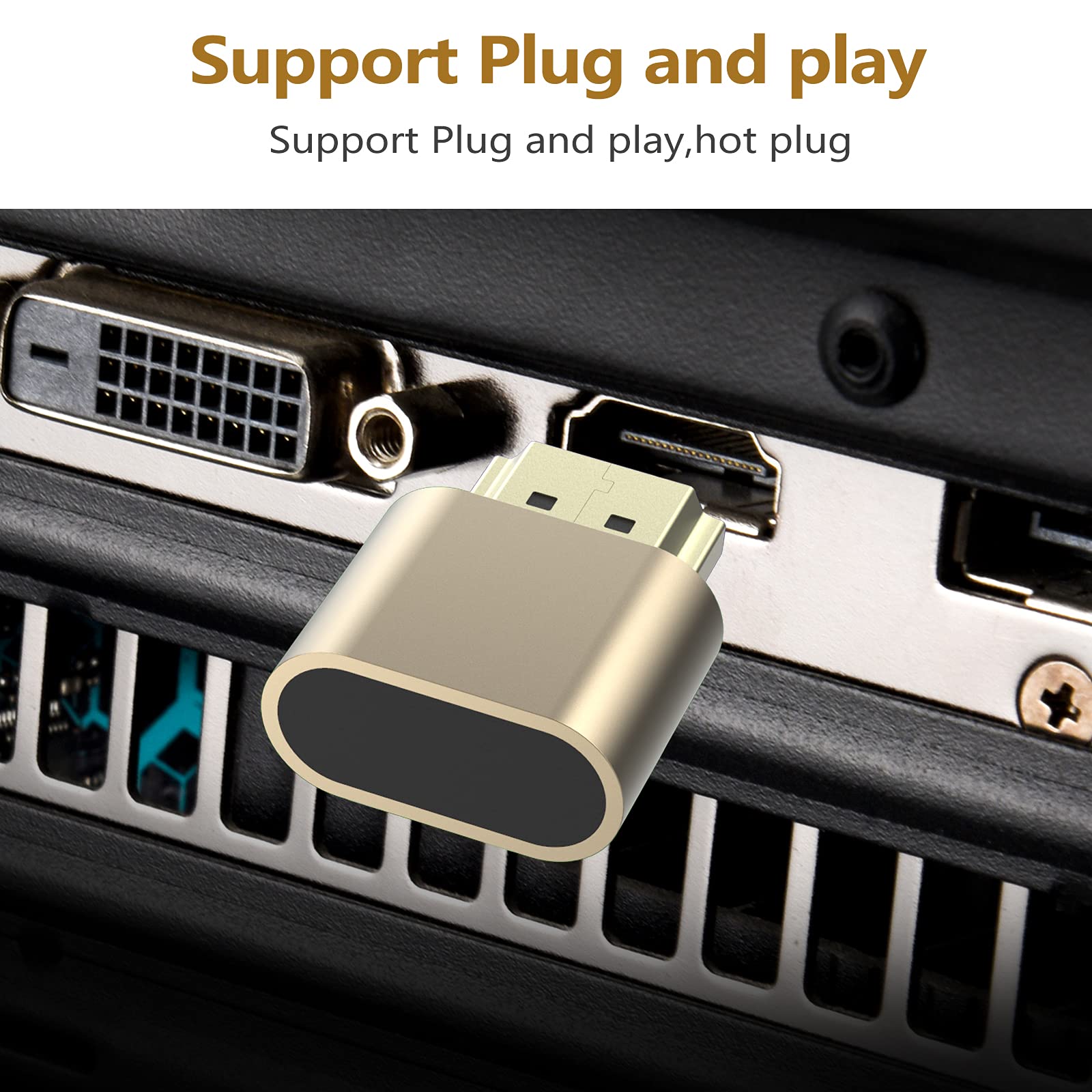 Hdmi Dummy Plug 4k Adaptadores HDMI Dummy 4K (3 Pack) - Simulador De ...