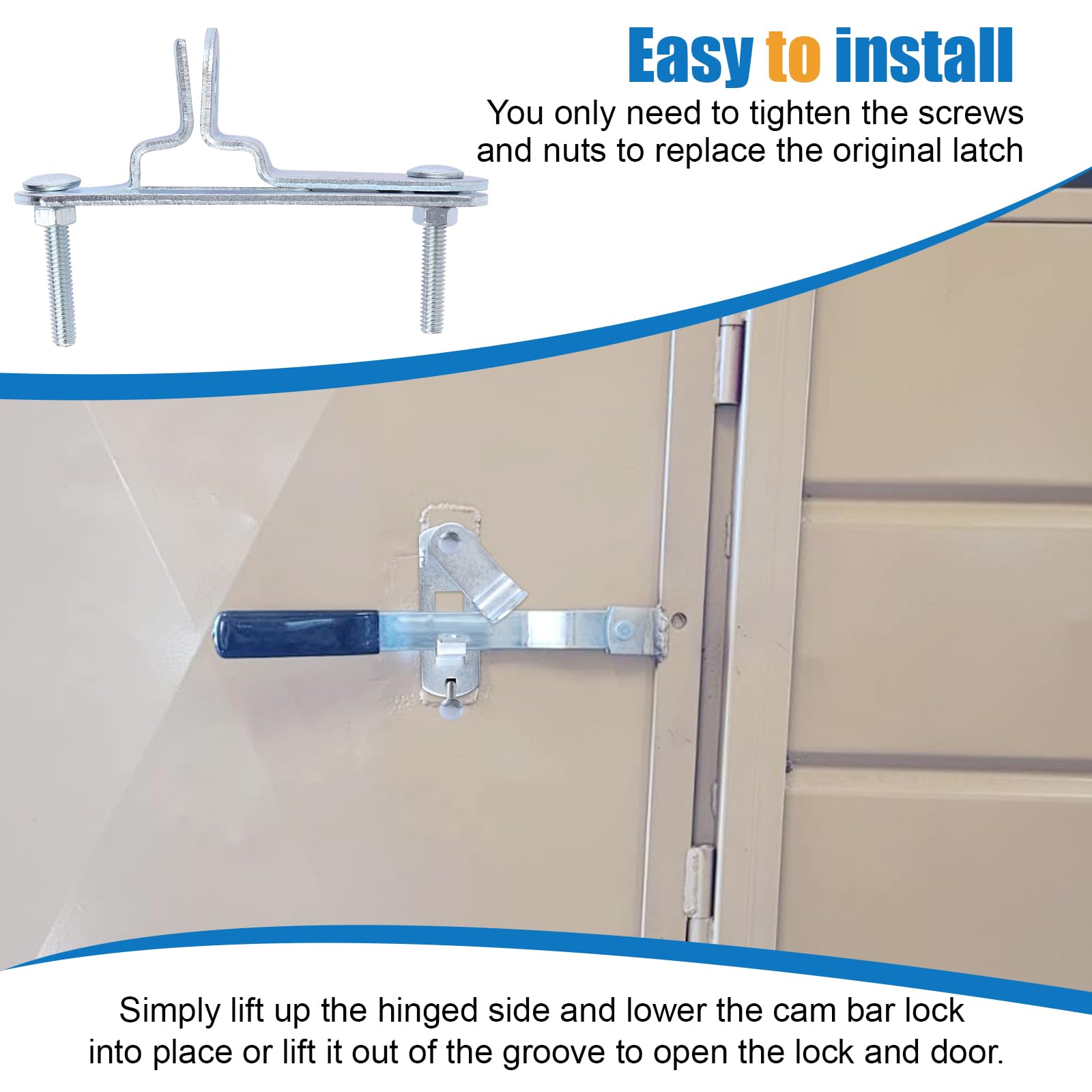 Trailer Ramps Cargo Trailer Lock Trailer Door & Ramp Locking Hasp, 2 ...