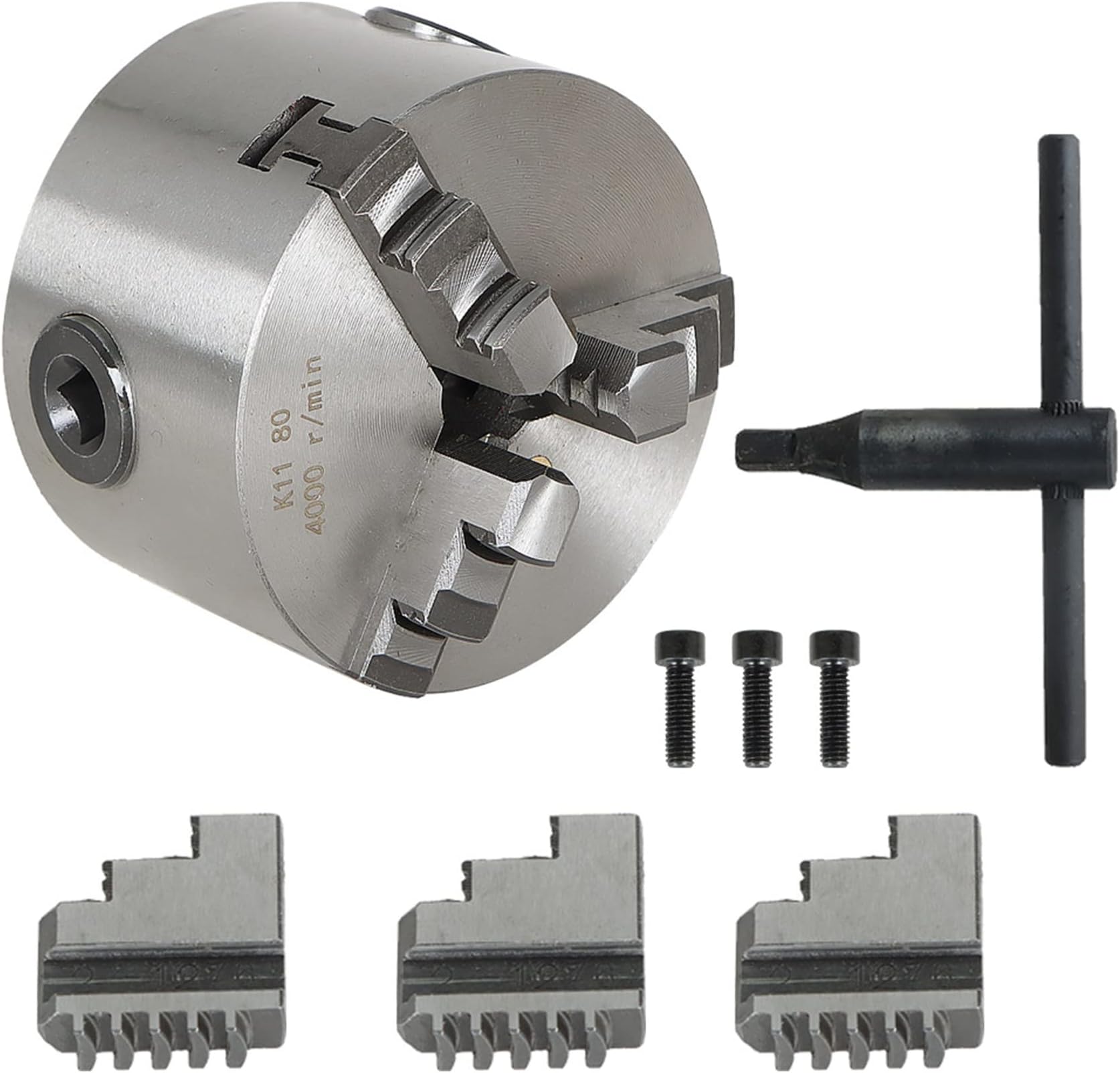 WFLNHB K11-80 3 Inch 3 Jaw Self Centering Lathe Chuck 3" for CNC ...