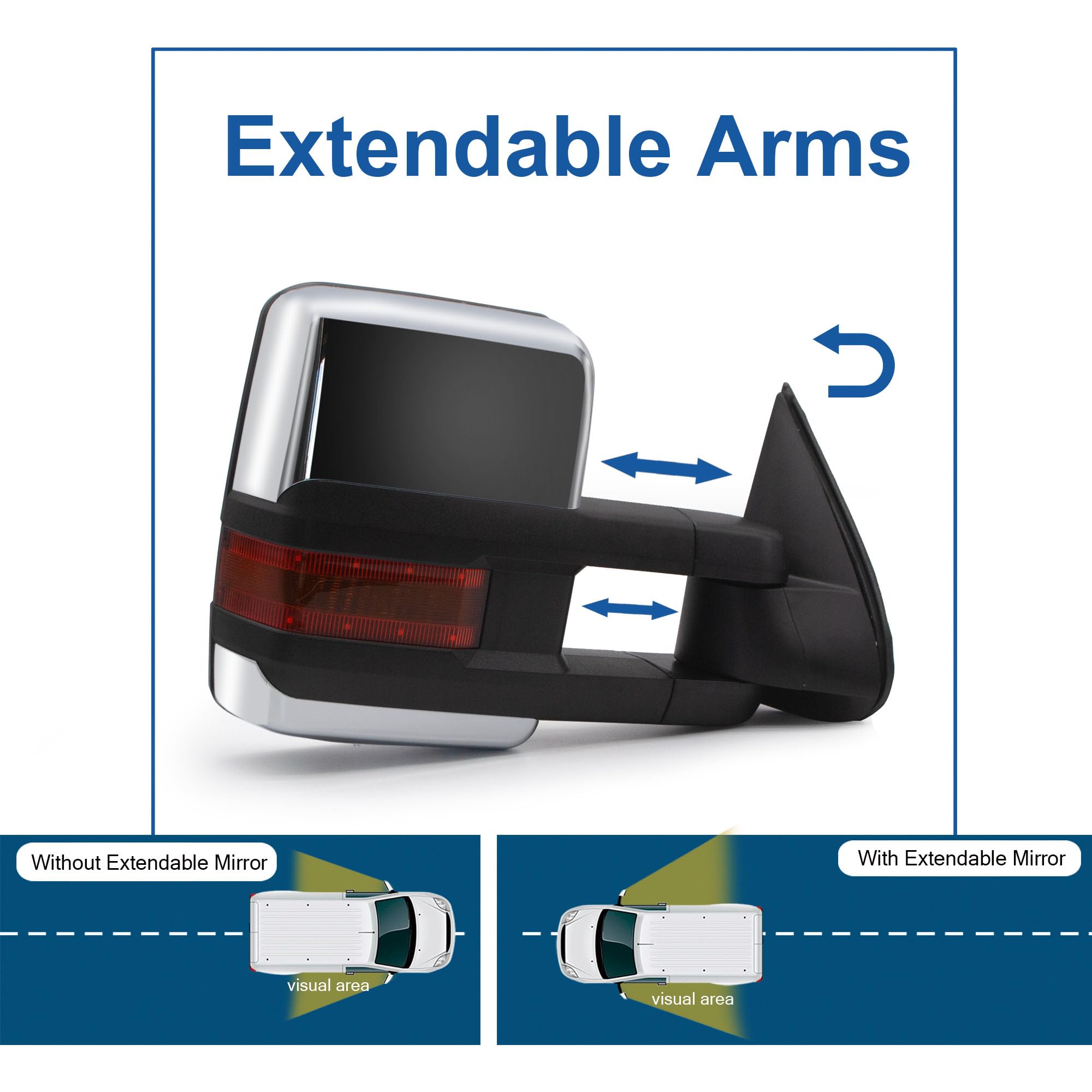 Snapklik.com : JZSUPER Tow Mirrors Fit For 1999 2000 2001 2002 GMC ...