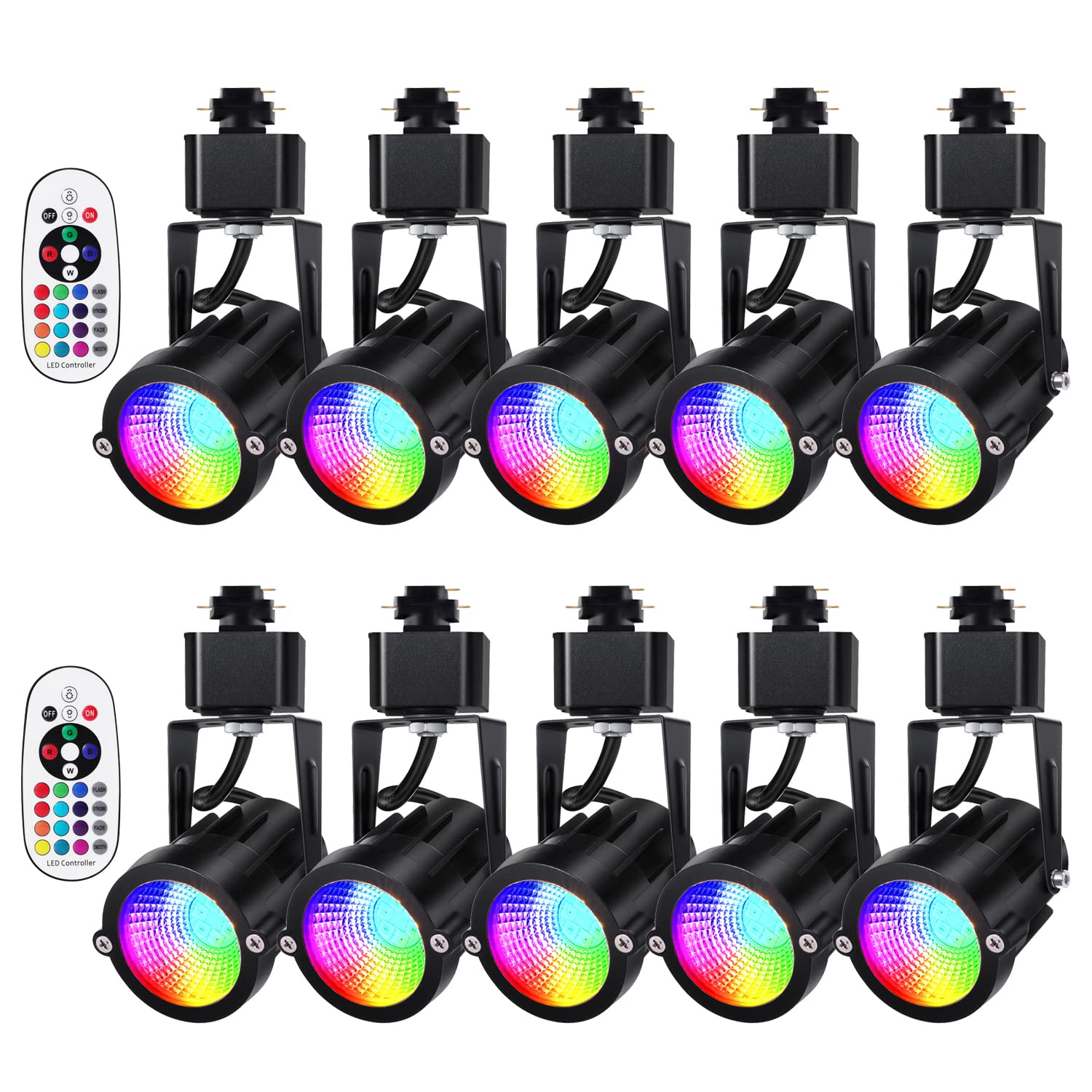 STEAIRE 12W RGBW H Track Lighting Heads,RGB+Warm White Dimmable Bright ...