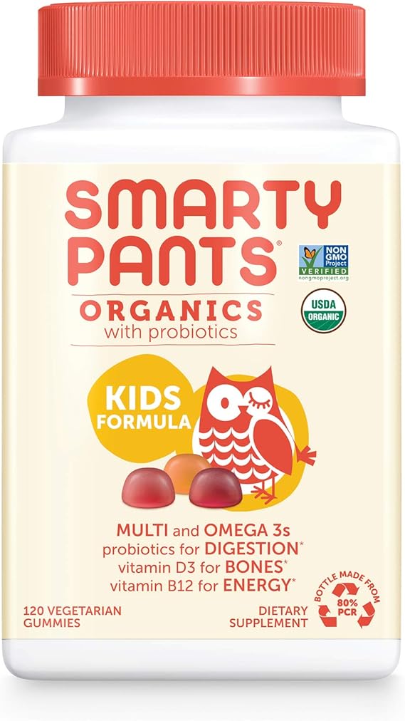 Amazon.com: SmartyPants Organic Kids Multivitamin, Daily Gummy Vitamins ...