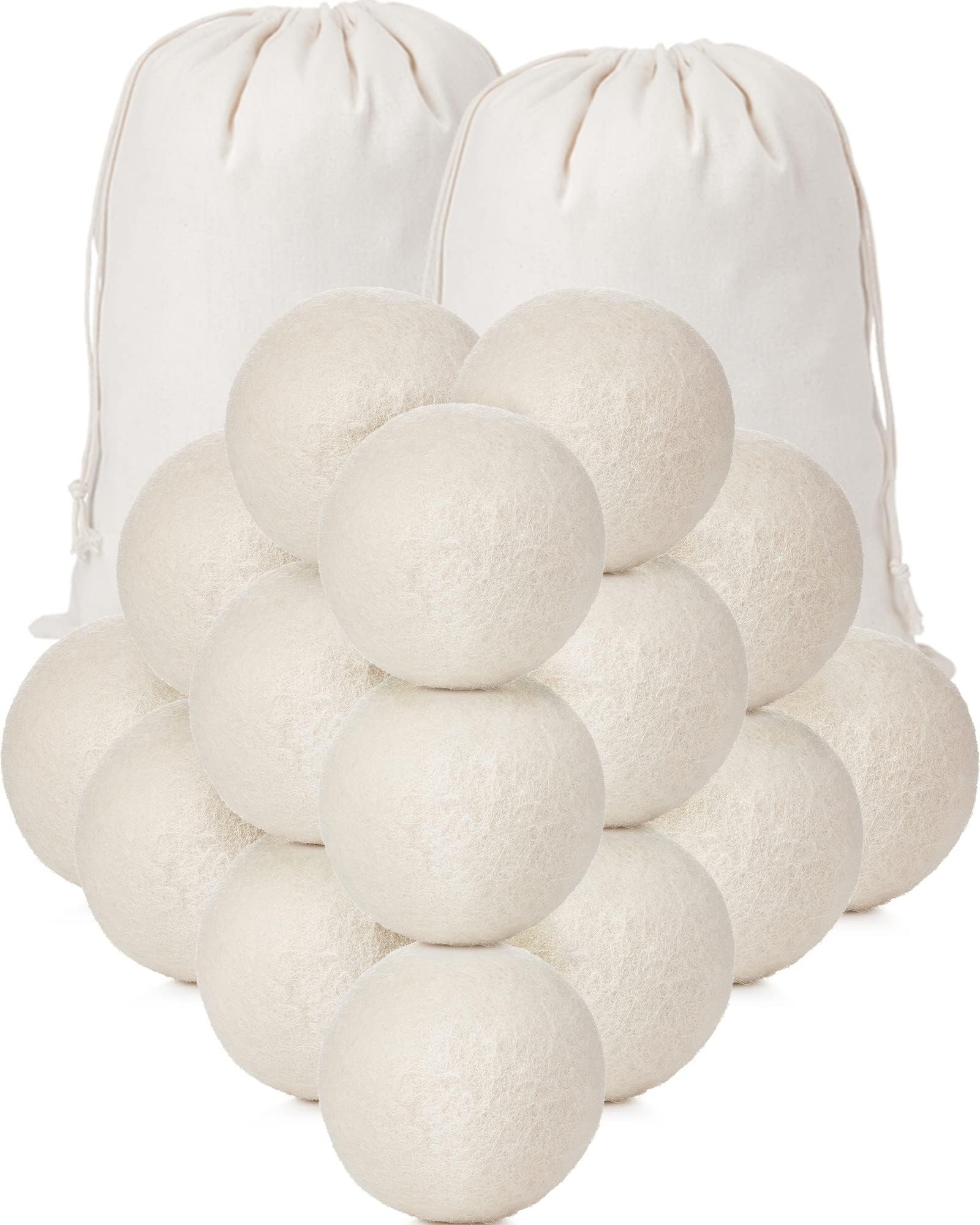 Amazon.com: Kenning 26 Pieces Wool Dryer Balls Set, 24 Reusable Dryer ...