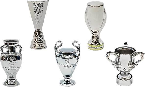 Mini Football Trophy Model,5 Pcs Set,All Metal Solid Material,Champions ...
