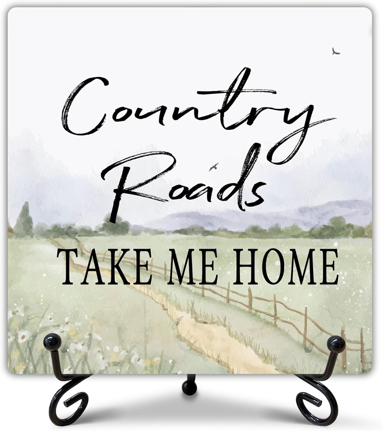 Amazon.com: Farmhouse Home Decor, Country Roads Take Me Home Sign with ...