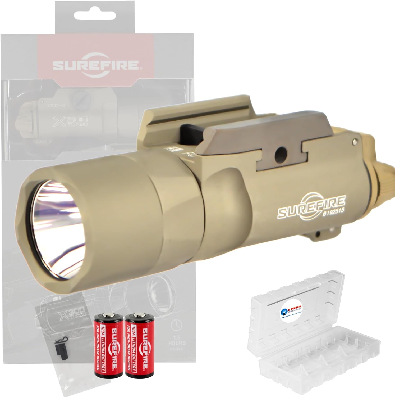 Amazon.com: Sure Fire X300T-B Turbo Tan Weapon Light High Output LED ...