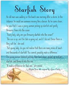The Starfish Story Poster Large 16x20" - UNFRAMED; The Star Thrower ...