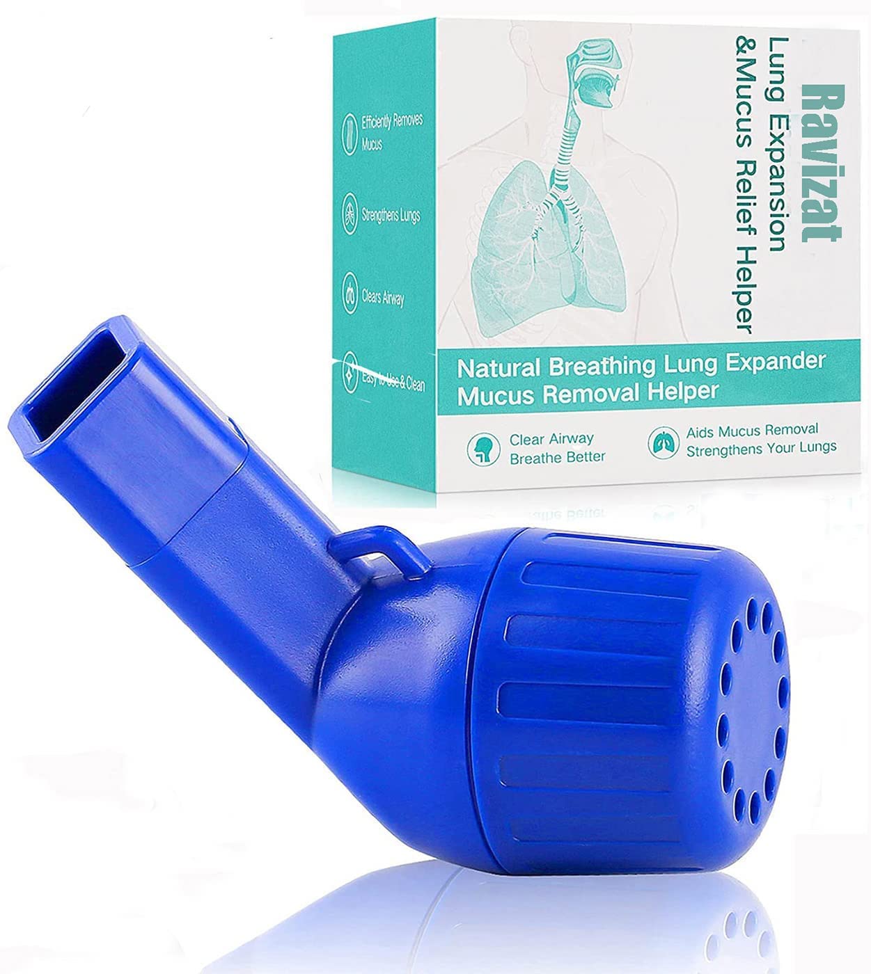 Lung Expansion And Mucus Relief Device Ravizat Hand Held Respiratory ...