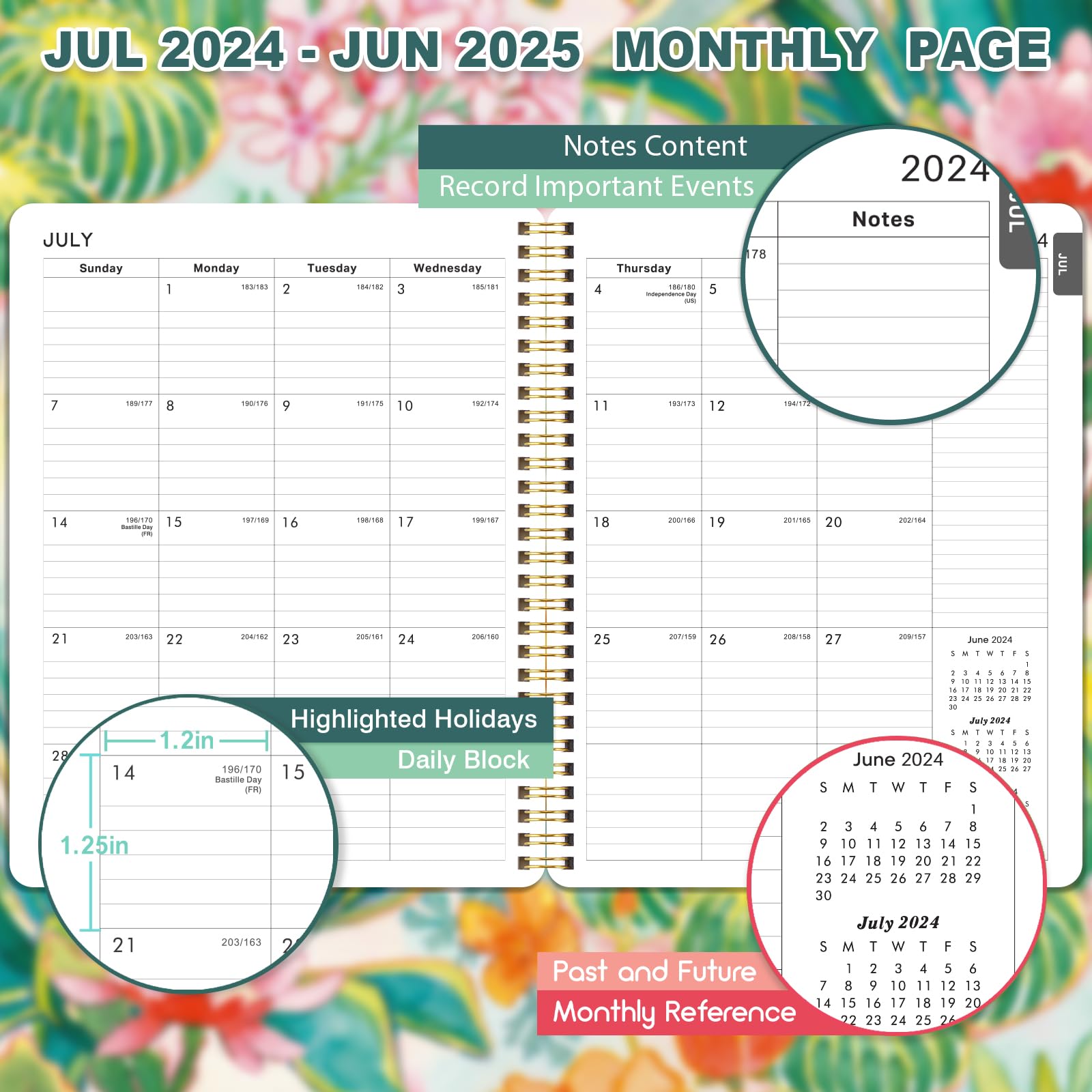 Snapklik.com : 2024-2025 Planner - July 2024 - June 2025, Academic ...