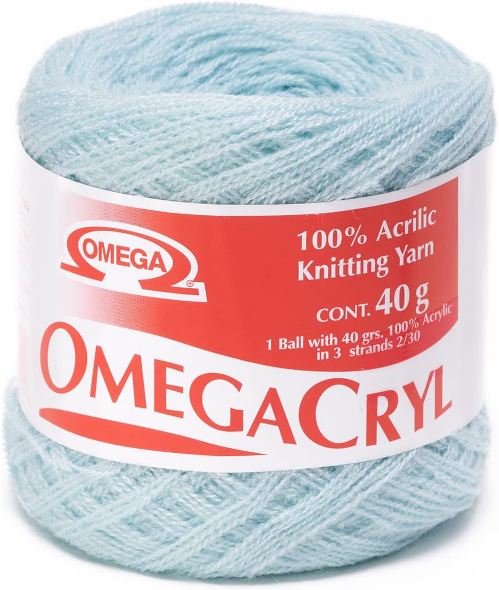 Amazon.com: OMEGACRYL [40grs] by Omega - 3-Thread Yarn Ideal for ...