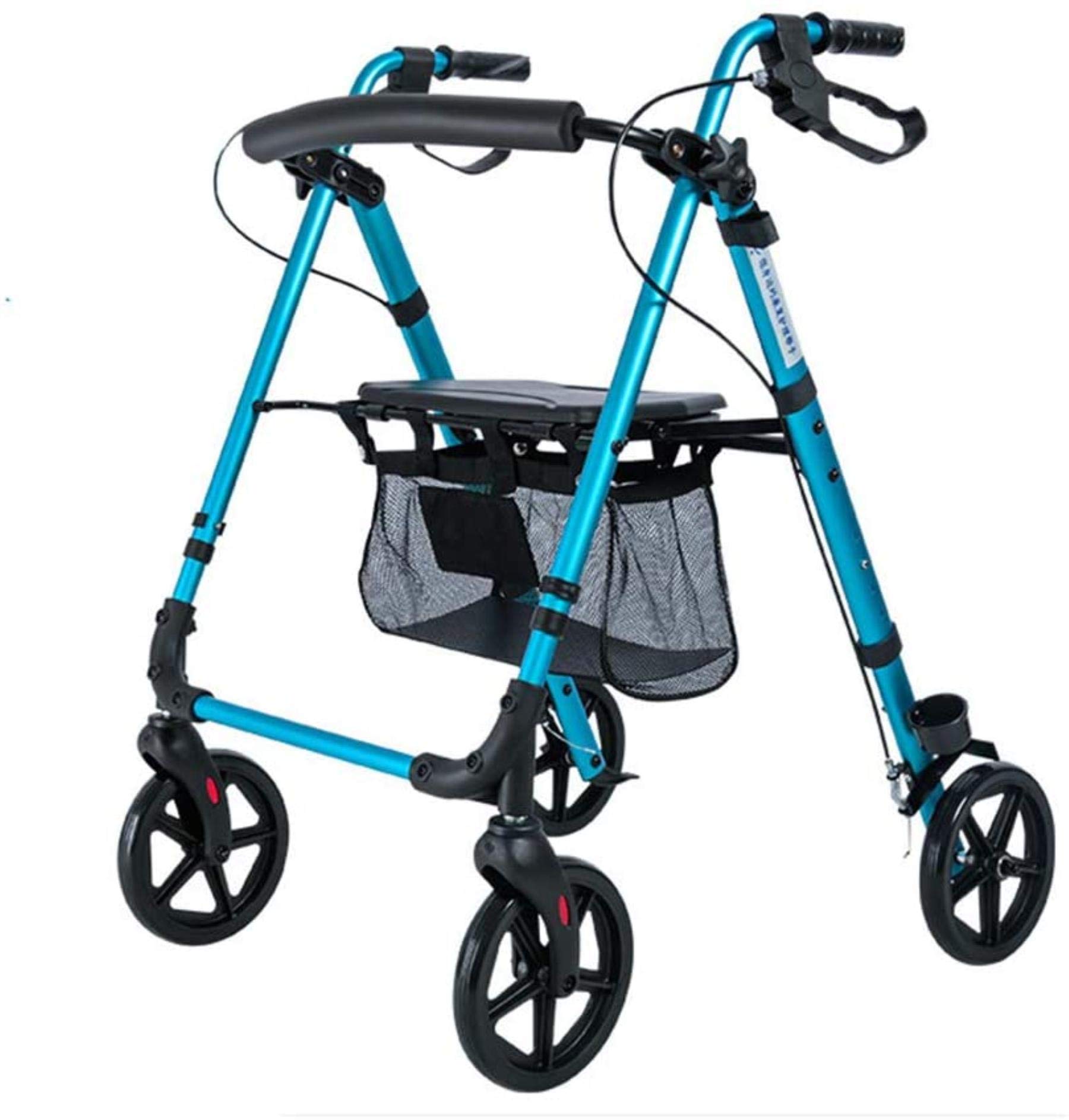 Buy Rollator Walker, Walking Frame 4 Wheel Foldable Compact Mobility ...