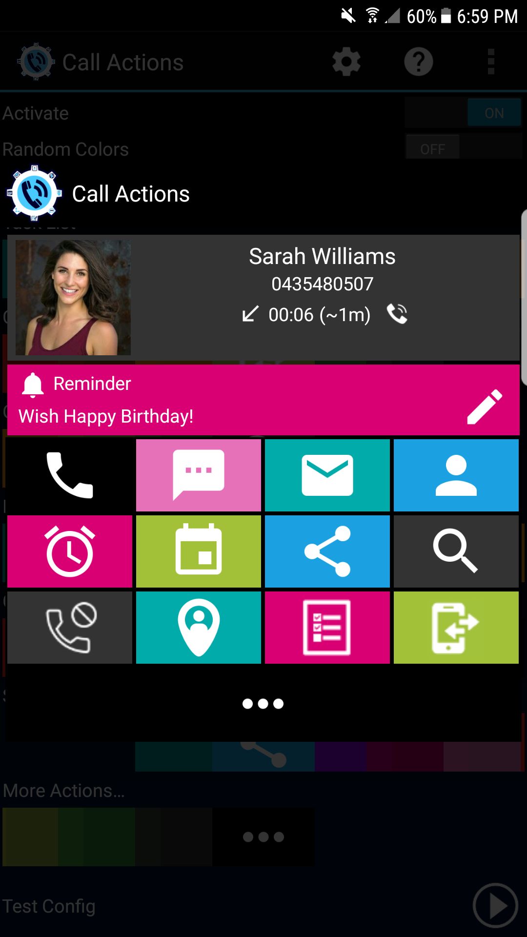 Call Actions - 📱Task List, Reminders, Book Meetings, Block Spam Call ...
