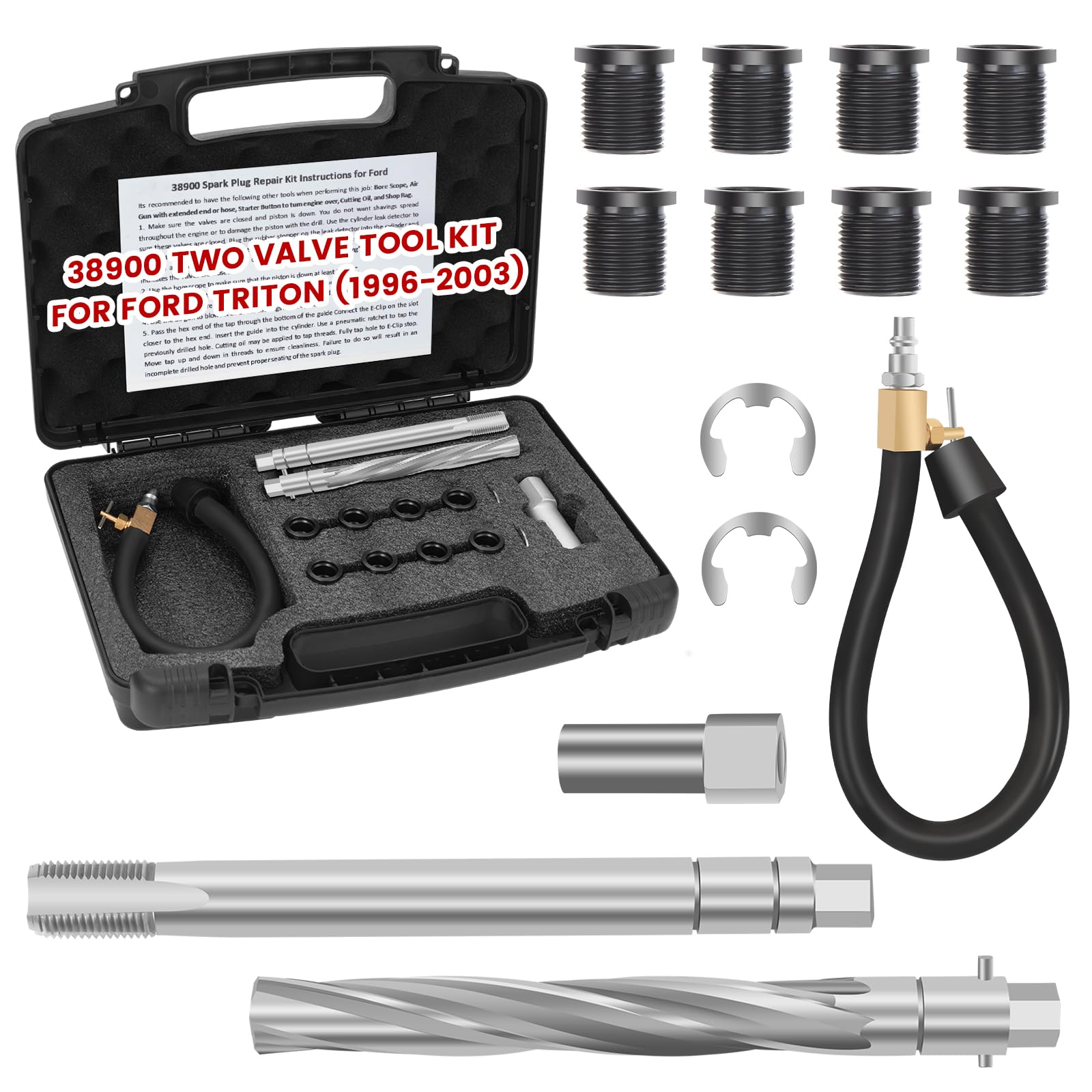 Amazon.com: 38900 Two Valve Tool Kit for Ford Triton (1996-2003)，Spark ...