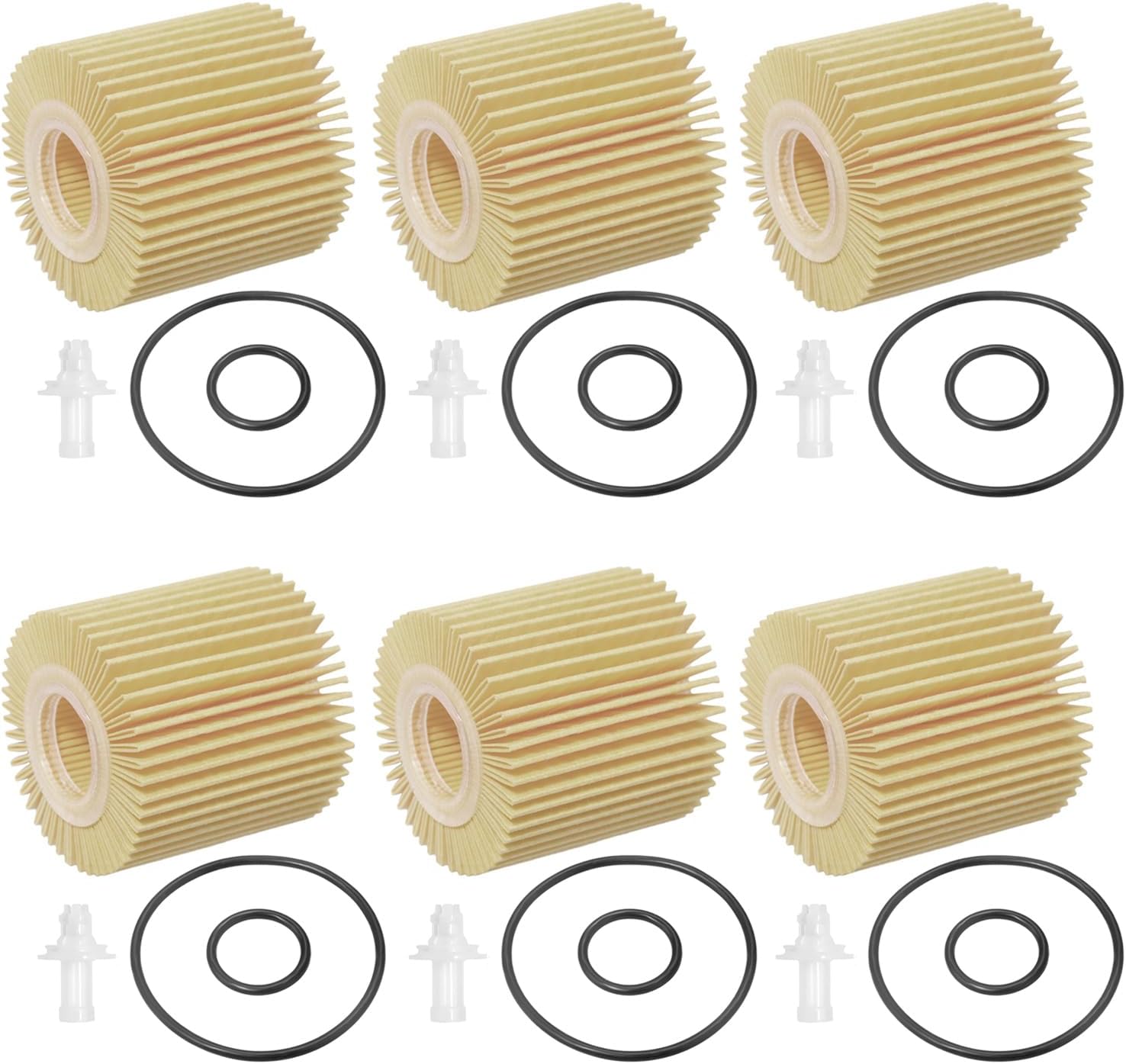 6-Pack Engine Oil Filter 04152-YZZA1 Replacement for Toyota Avalon ...