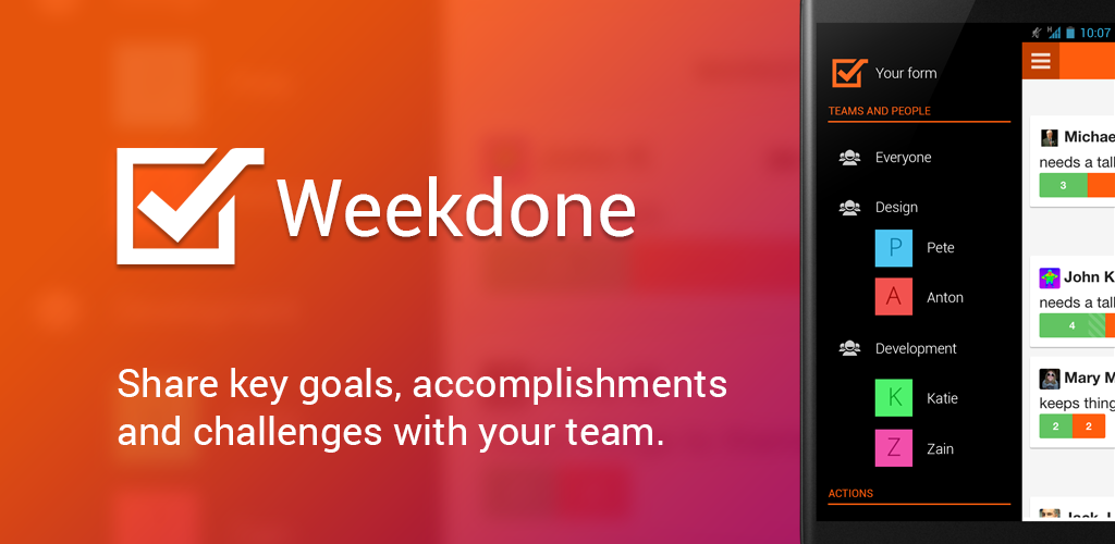 Weekdone - weekly team reports:Amazon.com:Appstore for Android