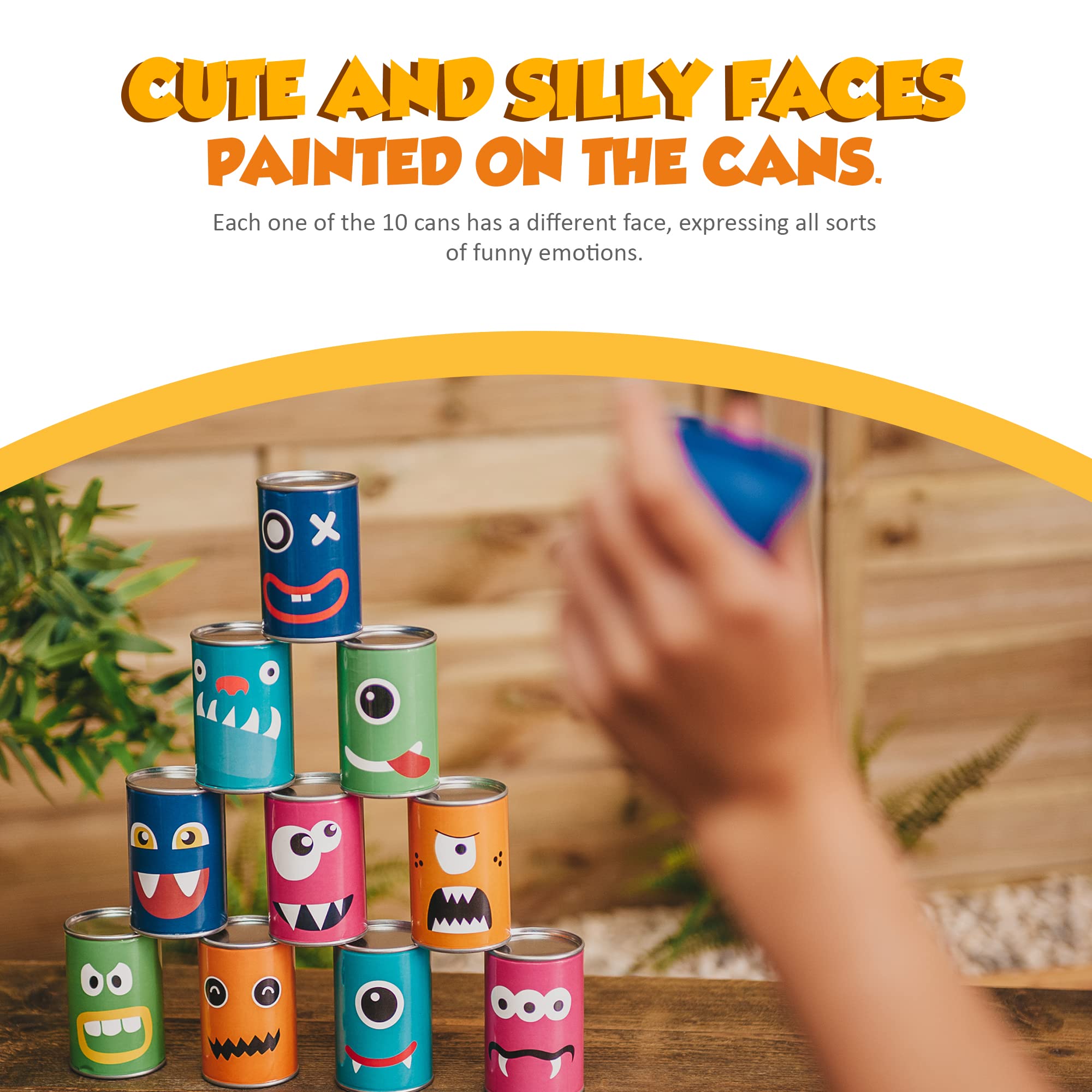 Buy FiNeWaY Hit The Can Carnival Bean Bag Can Toss Game Set Circus ...