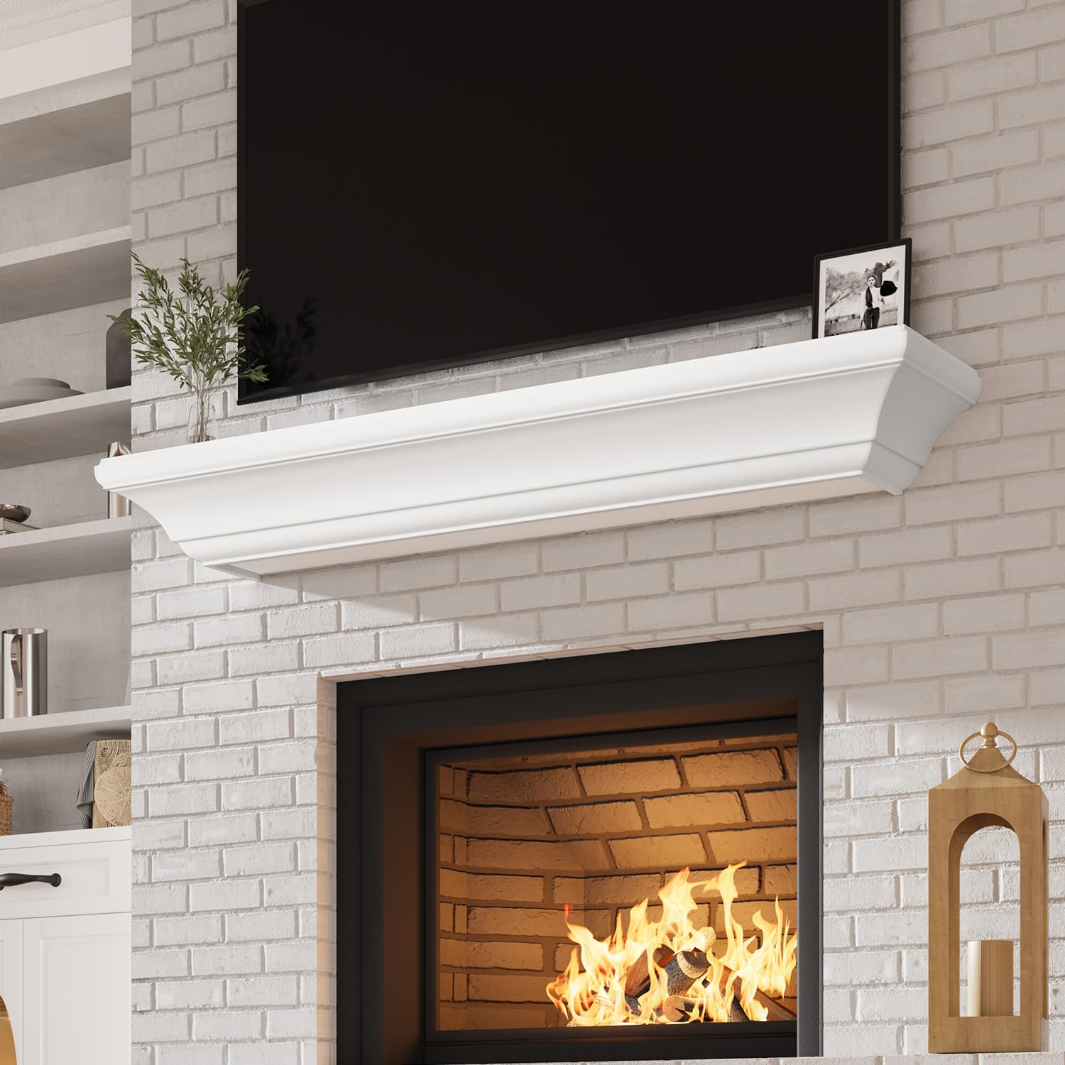 Amazon.com: Eshoma Fireplace Mantel - 60 Inch Floating Shelf for Over ...