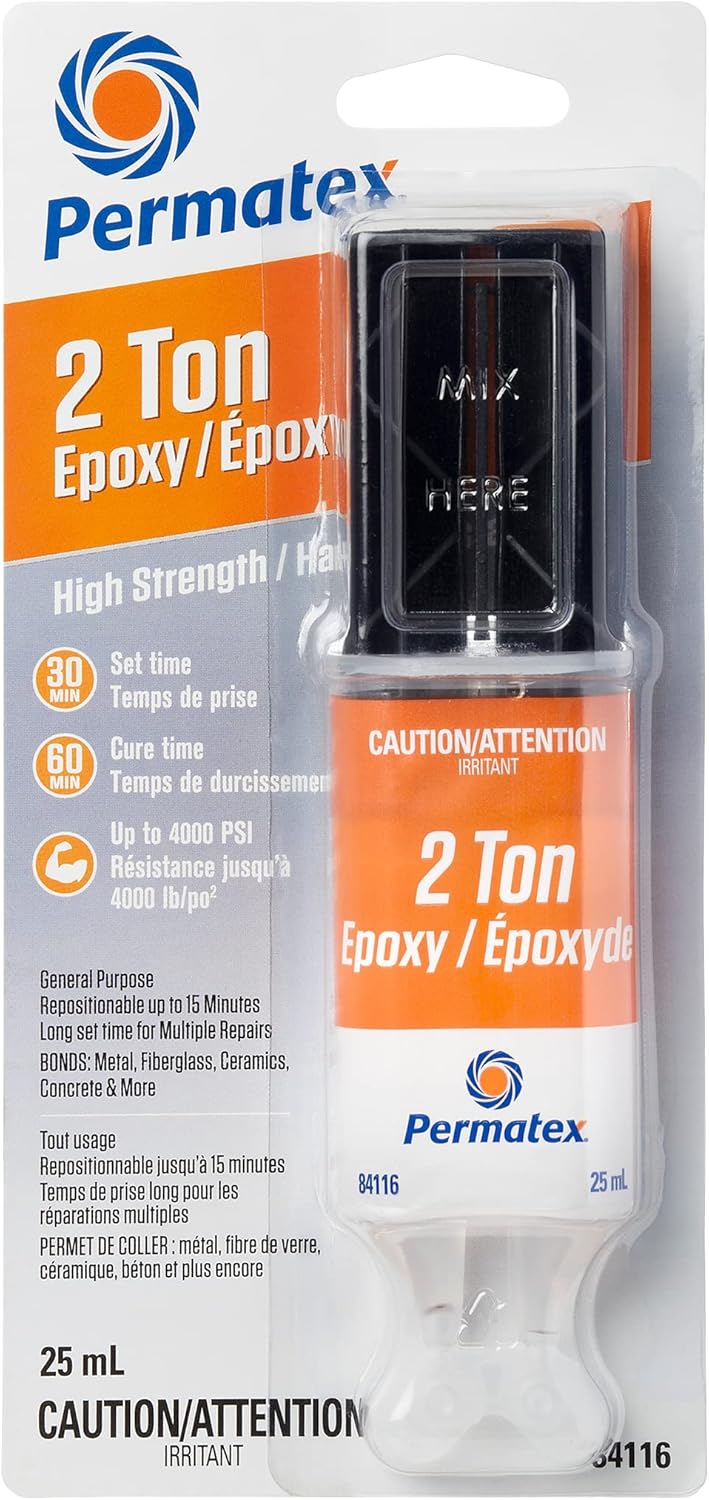 Permatex 2-Ton Clear Epoxy - High Strength Adhesive 25mL